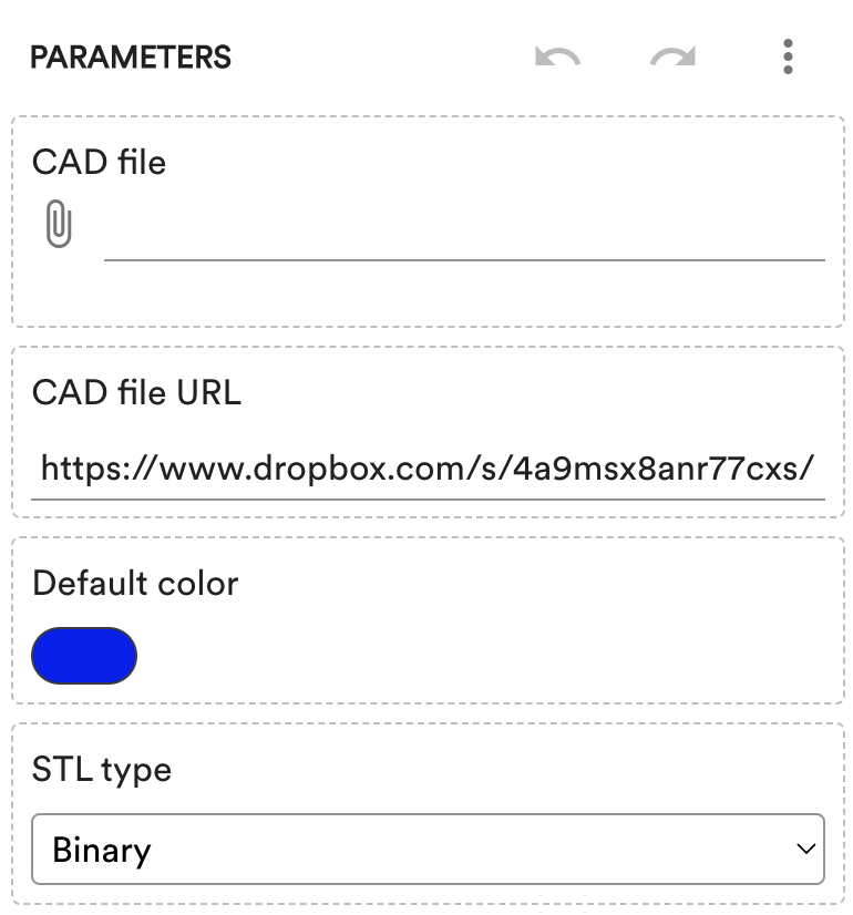 File Parameters Inputs