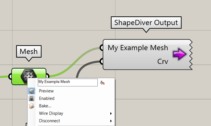 ShapeDiver Output